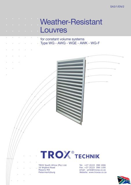 WEATHER RESISTANT LOUVRE WG_AWG_AWK_WF-F ... - TROX