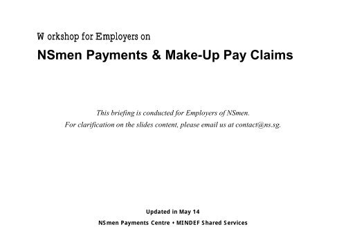 NSmen Payments & Make-Up Pay Claims - Ns.sg