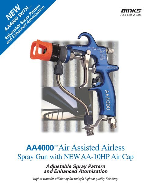 AA4000â ¢ Air Assisted Airless Spray Gun - AE Industrial