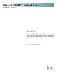 iQ® Control/Focus Set PACKAGE INSERT - Iris Diagnostics