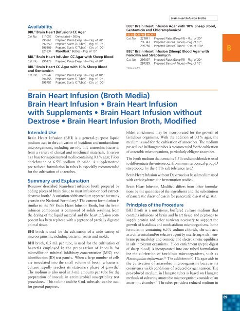 Brain Heart Infusion - BVA Scientific
