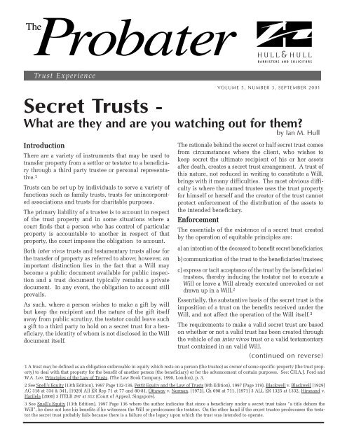 Secret Trusts What Are They And Are You Watching Out For Them secret-trusts-what-are-they-and-are-you-watching-out-for-them