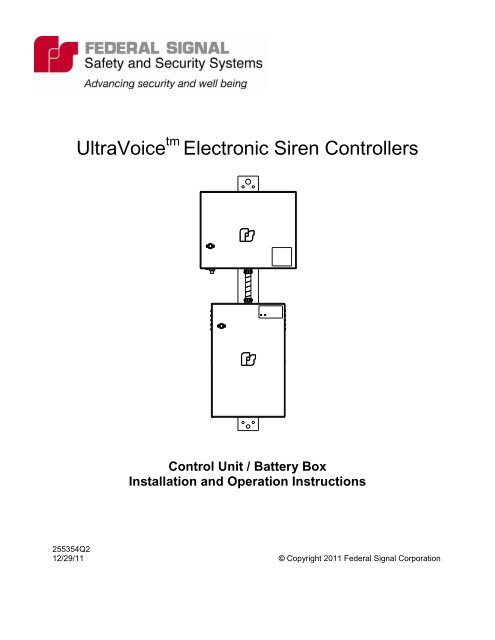 UltraVoice Manual - Federal Signal