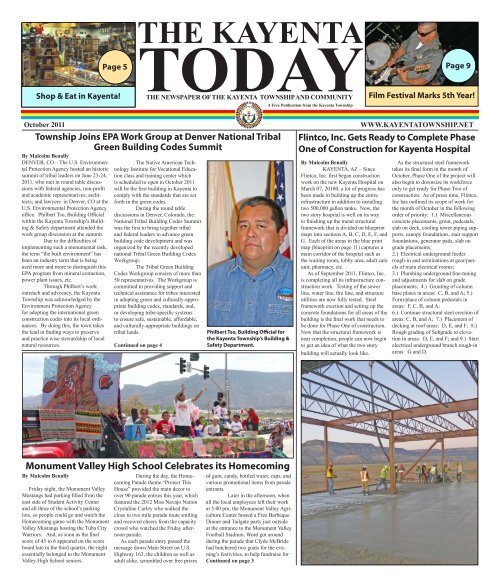 September 2011 - The Kayenta Township