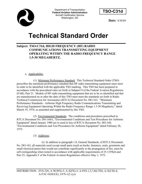 Technical Standard Order