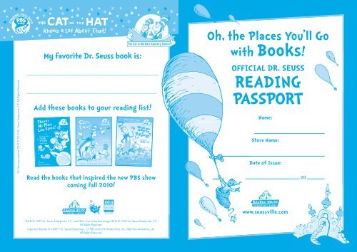 READING PASSPORT - Seussville