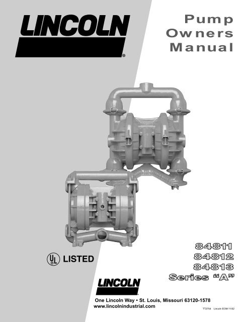 84811 84812 84813 - Lincoln Lube Parts.