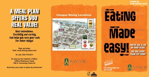 a meal plan offers you real value! - CampusDish at Baylor University!