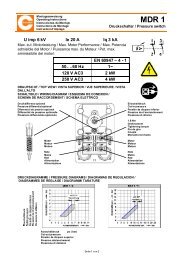 Technische Daten Condor Druckschalter MDR 5