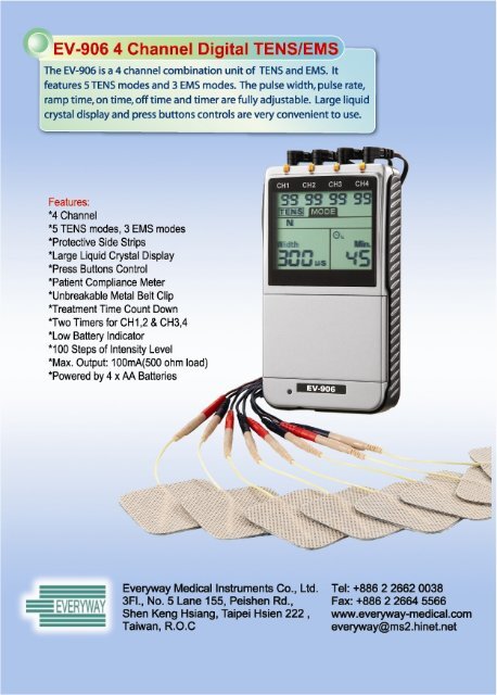 the ev906 brochure - HiTech Therapy