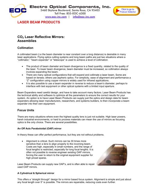 Assemblies - Electro Optical Components, Inc.