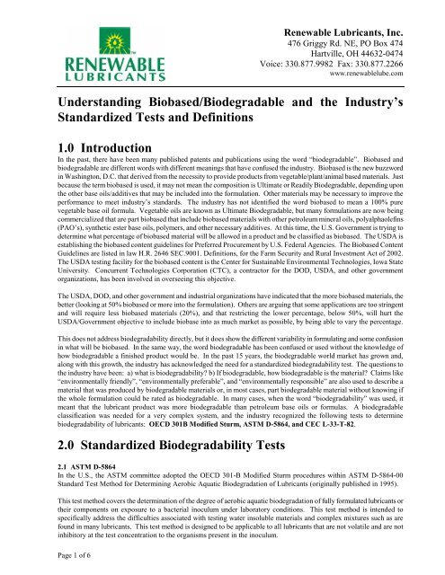 Understanding Biobased/Biodegradable and the Industry's ...