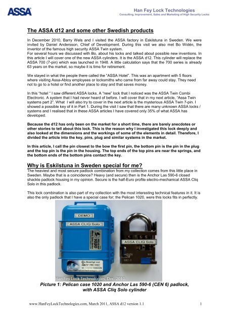ASSA d12 - Han Fey Lock Technologies
