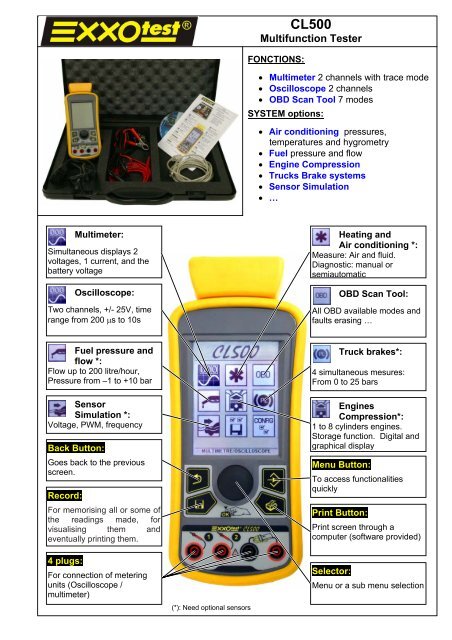Multifunction Tester - Exxotest