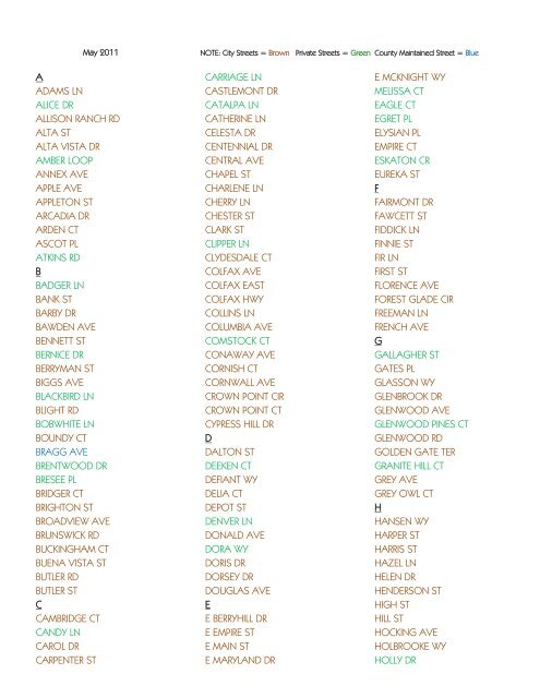 3 Letter Street Names - Infoupdate.org