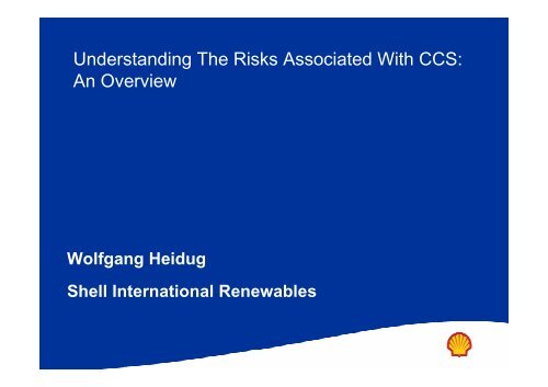 Risks and environmental aspects of CCS - ccs-africa