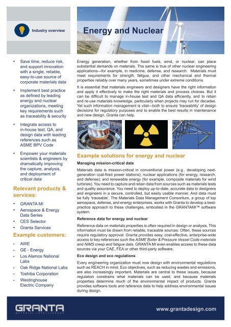 PDF overview - Granta Design