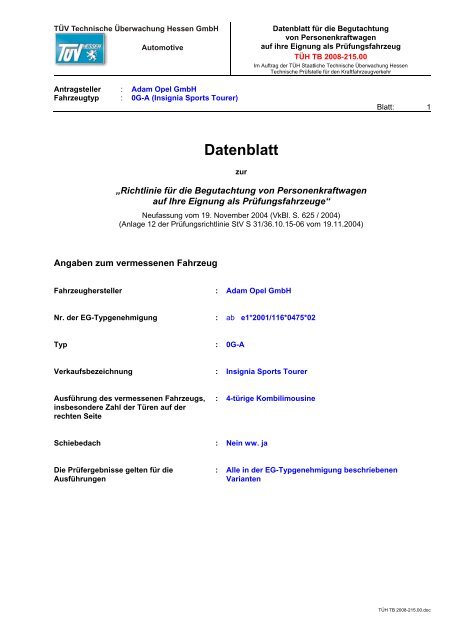 Datenblatt
