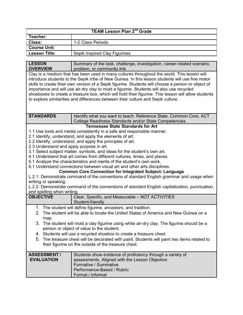 a lesson plan to use in your classroom - Frist Center for the Visual Arts