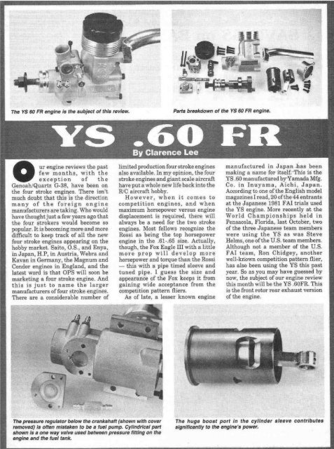 YS .60 FR - RC Universe