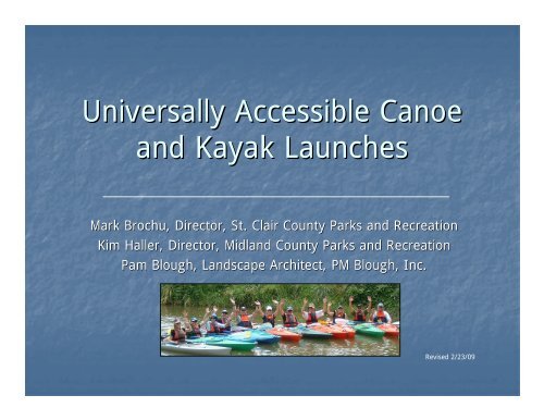 Universally Accessible Canoe and Kayak Launches - Designing ...