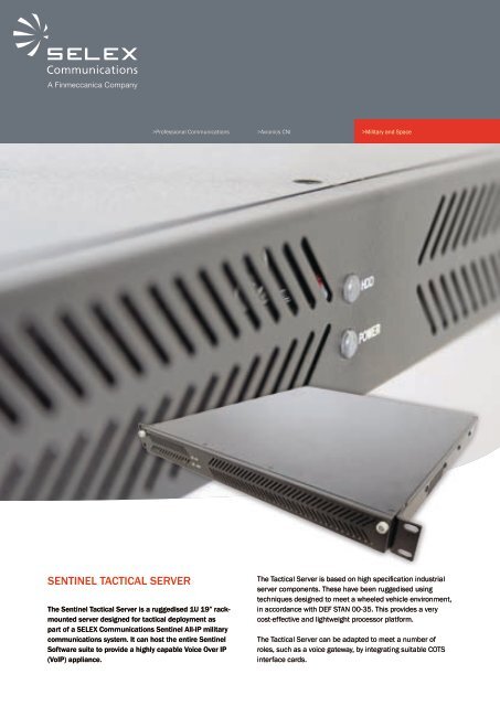 SEnTInEL TACTICAL SErVEr