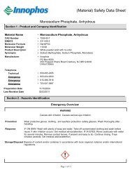 Monosodium Phosphate Anhydrous FCC PDS - Innophos