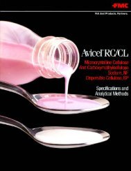 Avicel® RC/CL Microcrystalline Cellulose and ... - FMC BioPolymer
