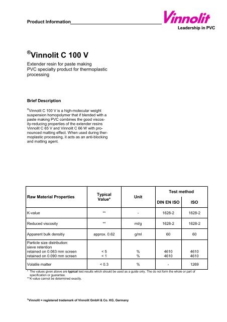 Vinnolit C 100 V