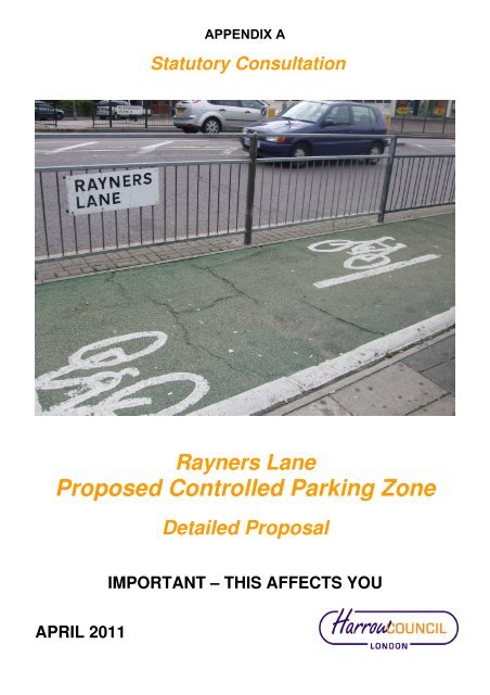 Proposed Controlled Parking Zone - Harrow Council