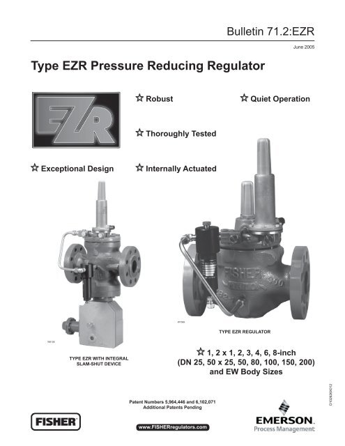 Type EZR Pressure Reducing Regulator - Control Southern Inc.