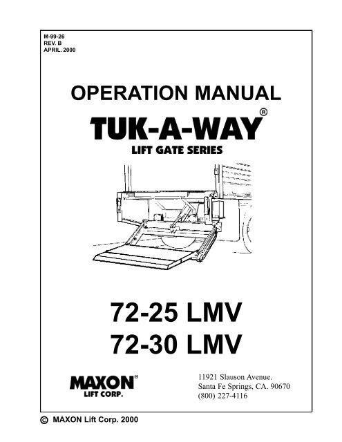 72 SERIES (Vertical Pump) - Maxon