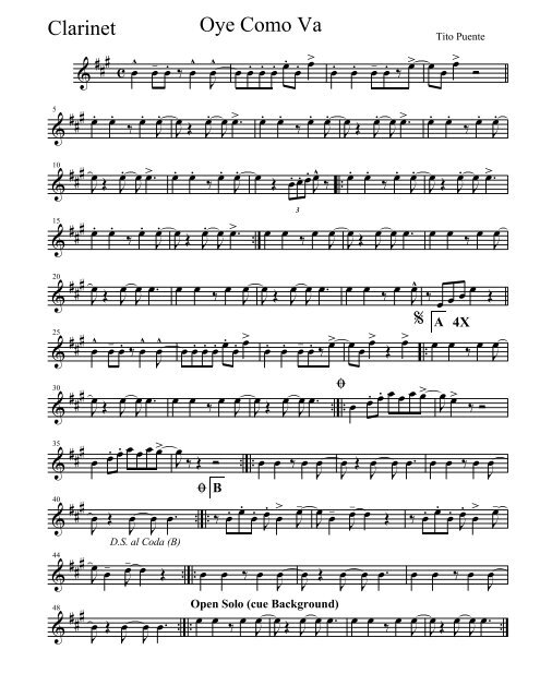 Oye Como Va Clarinet.xps - Lark Camp
