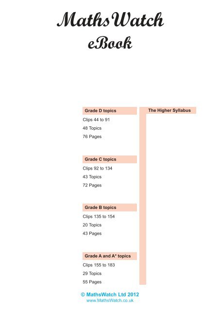 MathsWatch-eBook-Higher-Answers