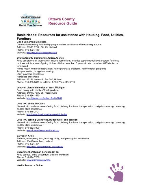 Ottawa County Resource Guide