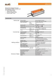 Technical data sheet SFU - Belimo Actuators (Shanghai)