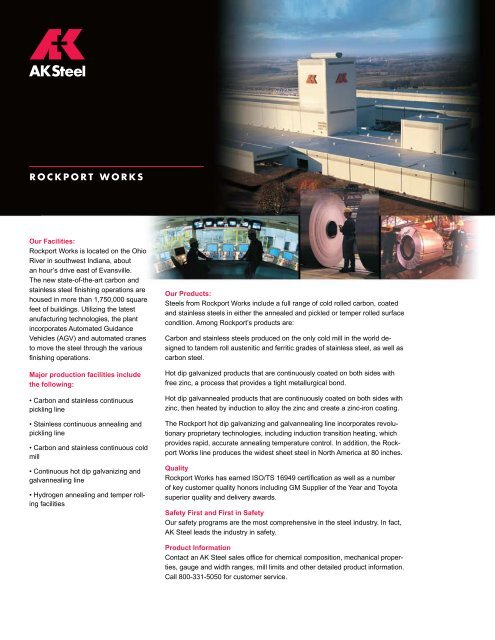 ROCKPORT WORKS - AK Steel