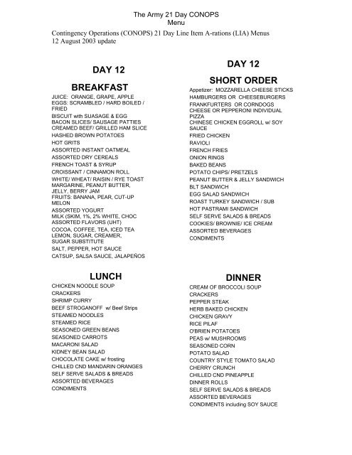 Contingency Operations (C