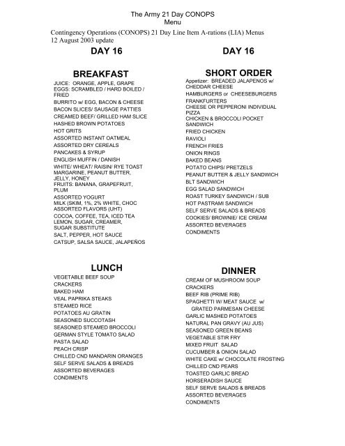 Contingency Operations (C