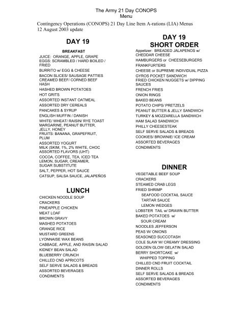 Contingency Operations (C