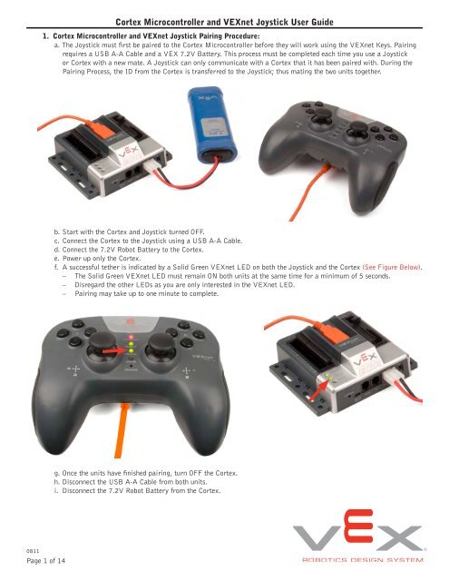 Vex Cortex Configuration Over Usb