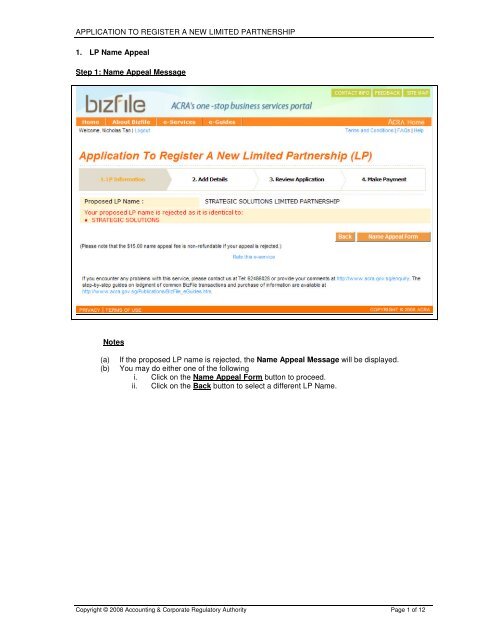 Name Appeal - Bizfile