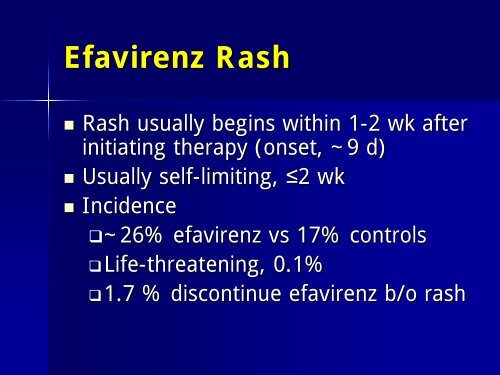 Efavirenz Rash