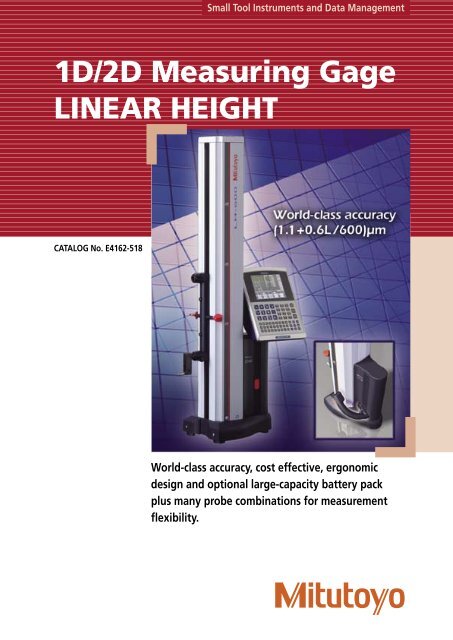 1D/2D Measuring Gage LINEAR HEIGHT - Mitutoyo Scandinavia AB