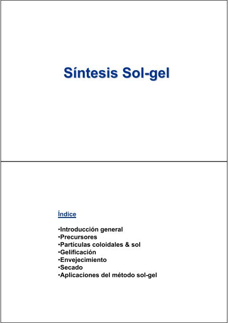 Metodo De Sol Gel Método Sol Gel Para A Preparação De Pó Cerâmico