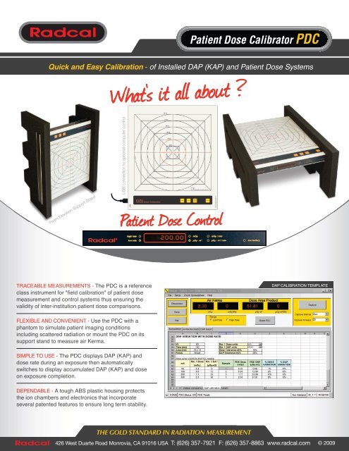 Patient Dose Calibrator PDC - VacuTec Meßtechnik GmbH