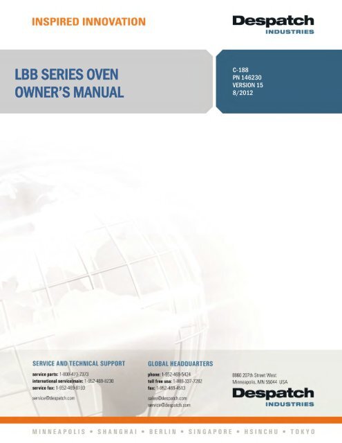 Manual C-188 Rev 8-12 - Despatch Industries