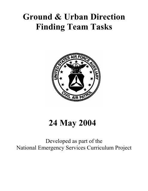 Ground Team Task Guide - NESA - Civil Air Patrol