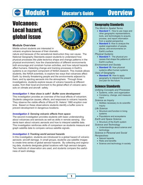 Module 1: Volcanoes: Local hazard, global issue - ER - NASA