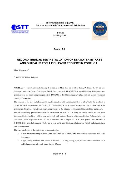 1A-1 Microtunneling - Marc Schuermans - Nodig-Berlin 2011